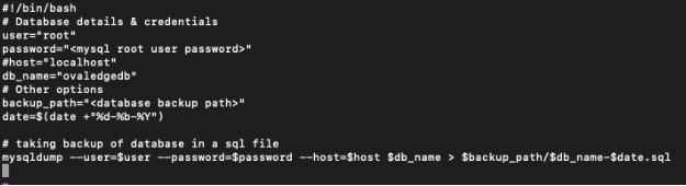 Steps to Implement CronTab for Daily Backup and DB Restoration