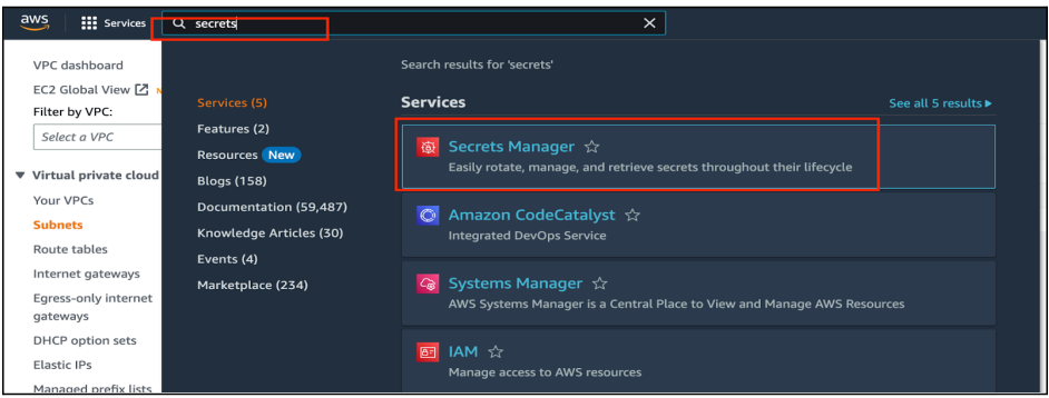 AWS Secrets Manager Configuration