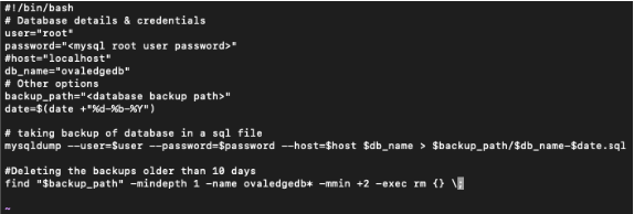 Steps to Implement CronTab for Daily Backup and DB Restoration
