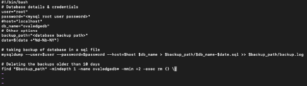 Steps to Implement CronTab for Daily Backup and DB Restoration