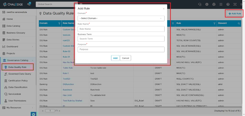 How to setup Data Quality Rules?