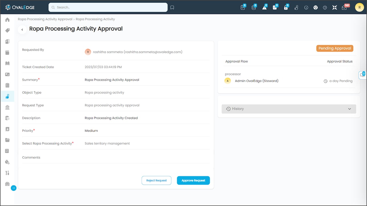 Record of Processing Activities (ROPA)