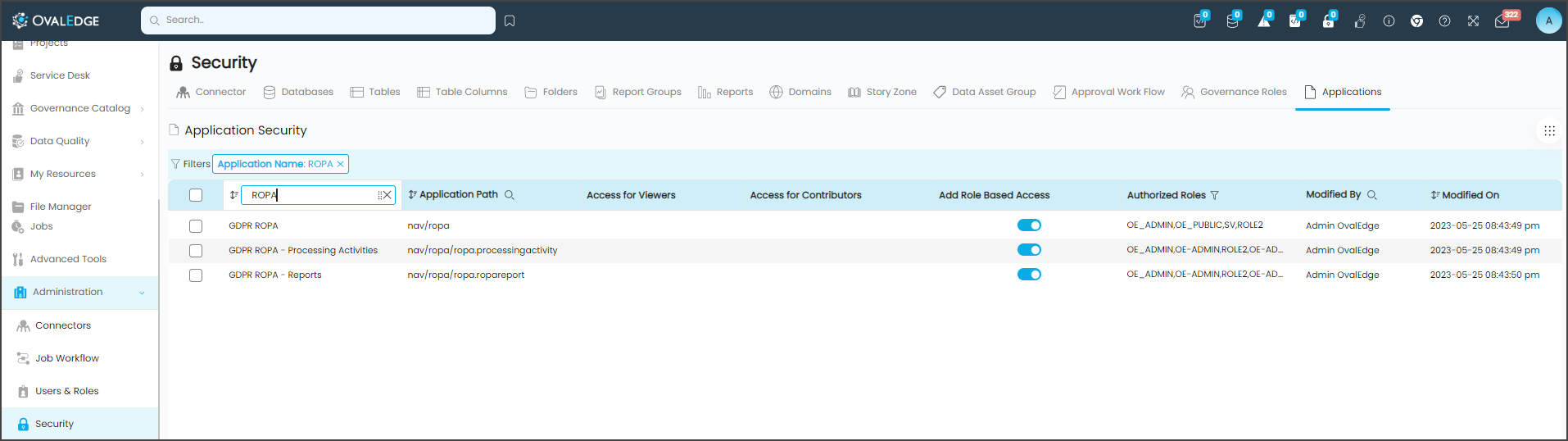 Record of Processing Activities (ROPA)