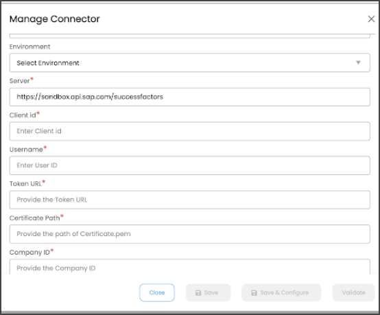 SAP SuccessFactors Connector