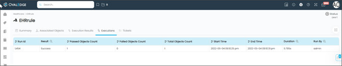 Data Quality Rule Summary
