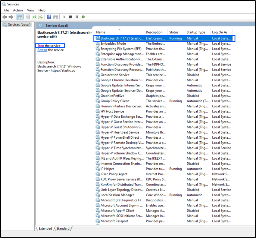 Installation of Elasticsearch 7.x on Windows