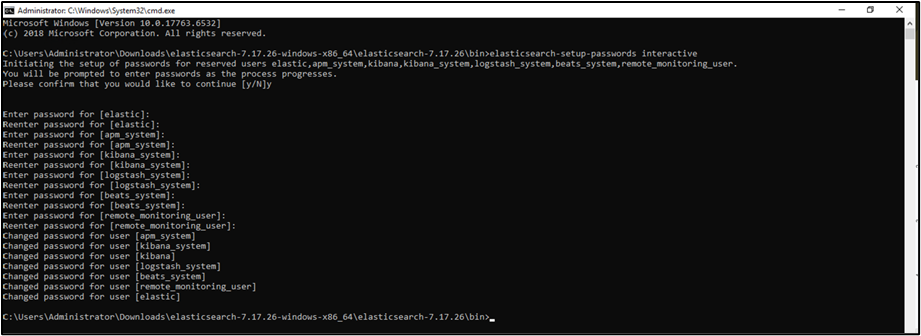 Installation of Elasticsearch 7.x on Windows